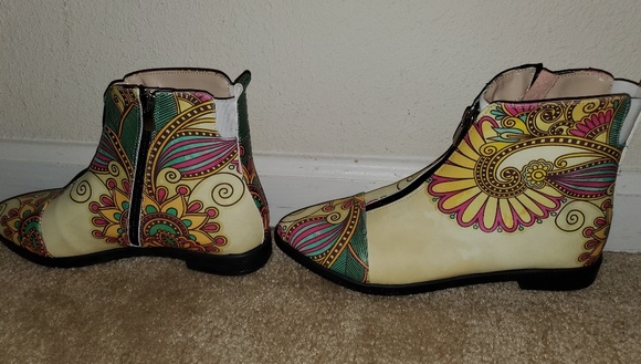 Shoes | Multi Color Ankle Boots | Poshmark